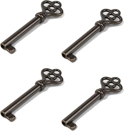 Antique Hollow Barrel Skeleton Key KY-3AB (4pcs) Fit Cabinet Doors ...