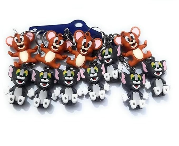 Dezzy Rubber Keychains Tom and Jerry Keychains for Kids, 3D Design ...