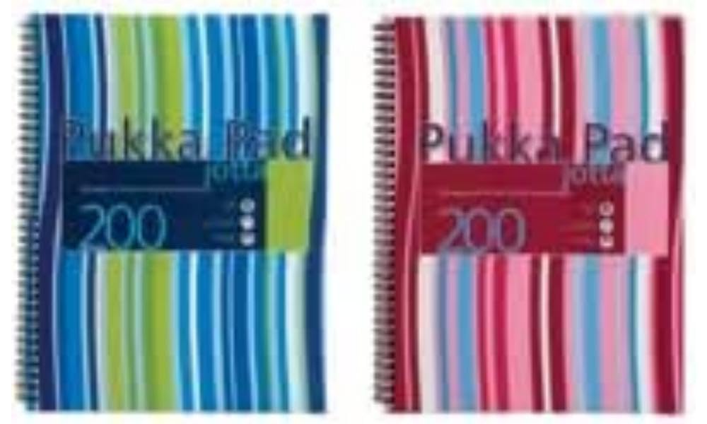 Pukka Pad, Striped Jotta Pad A4 Notebook 3-Pack with Twin Wire Binding ...