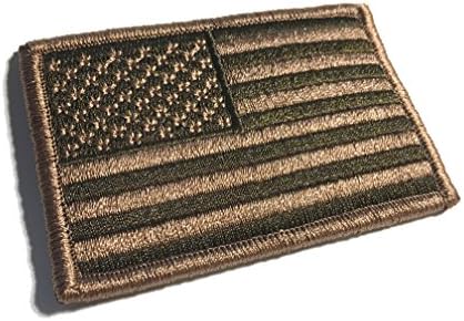 Amazon.com: Zcketo 2 Pieces Coyote Brown Embroidered US USA American ...