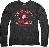 Reserve Collection by Blue 84 NCAA Arkansas Razorbacks Mens Vintage Tri-Blend Long Sleeve Vault ...