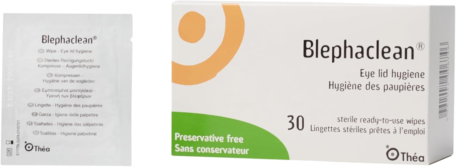 BlephaClean Lid Wipes - Gentle, Sterile Ready-to-Use for Daily Lid Care ...