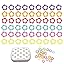 Amazon.com: Wonafa 50 Pcs Helical-Shaped Crochet Markers Ring,Boxed ...