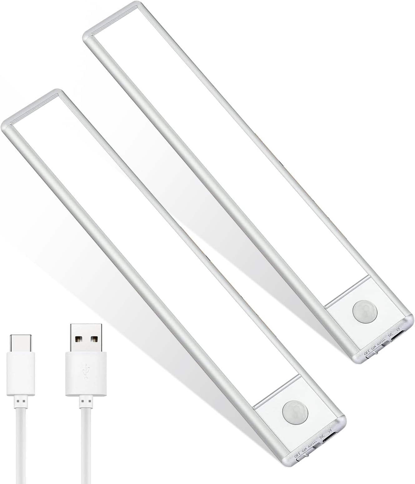 Lerelin Motion Sensor Lights Indoor, LED Cabinet Light USB Rechargeable ...