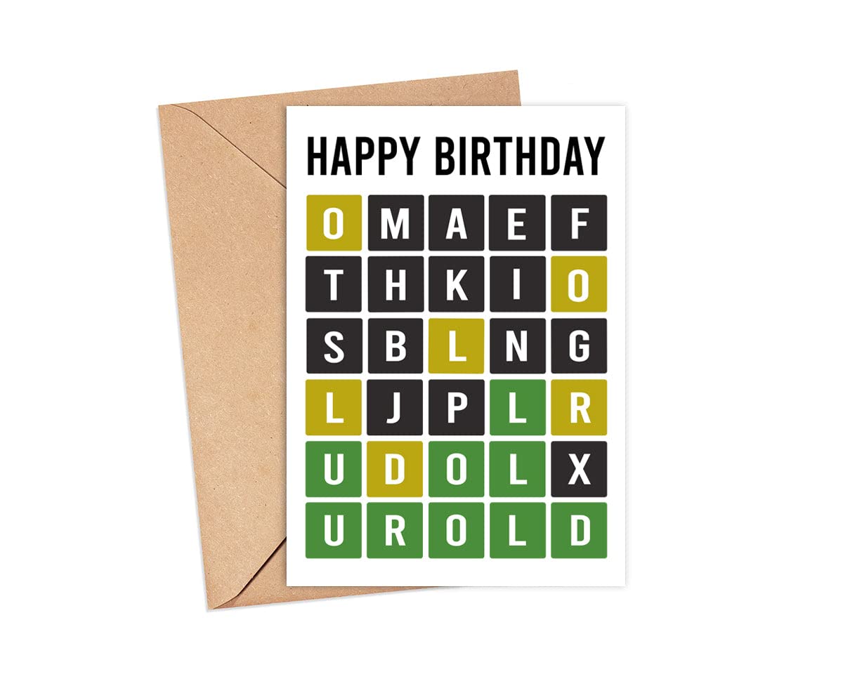 Amazon.com : Wordle Happy Birthday Card - Cute Birthday Card - Funny ...