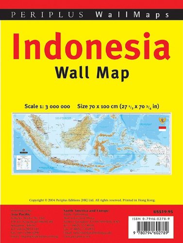Buy Indonesia Wall Map 1:3,000,000 Folded: Folded in Polybag Book ...