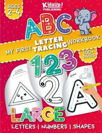 Large ABC and 123 Learning My First Big Tracing Workbook for Kids ...