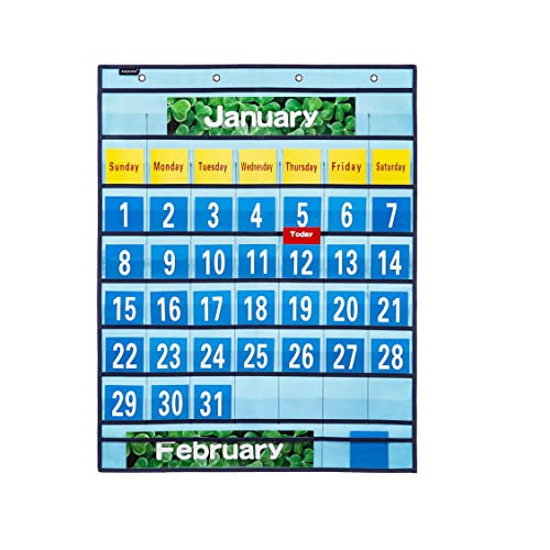 Snapklik.com : ANZORG Monthly Calendar Pocket Chart School Calendar Kit ...