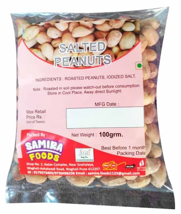 Samira Foods Roasted Salted Jumbo Peanuts, Snack and Namkeen | No ...