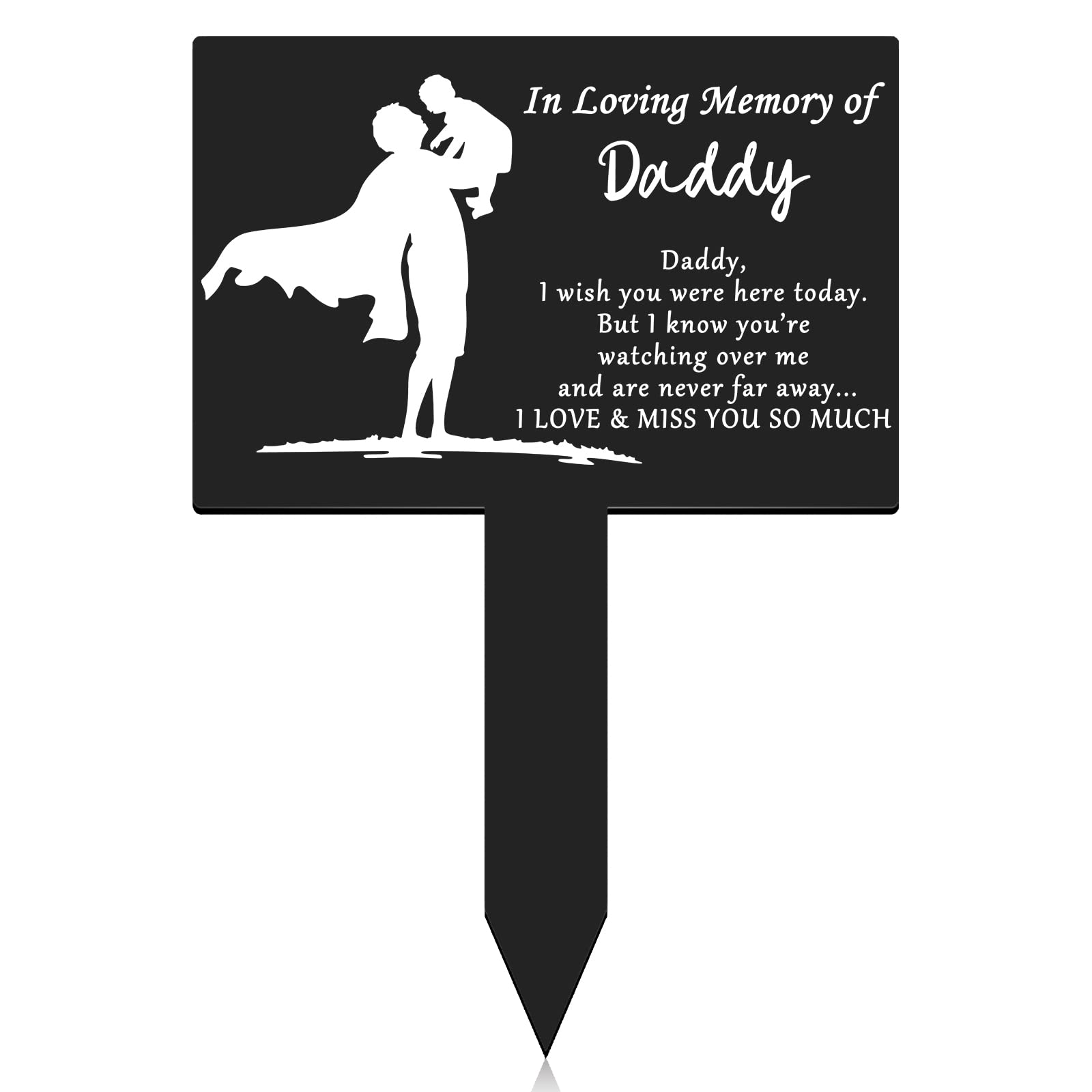 Amazon.com: Roowest Dad Memorial Acrylic Grave Marker Memorial Stakes ...
