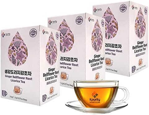 Amazon.com : 3 Pack Organic Ginger Bellflower Root Licorice Tea 1.2g x ...