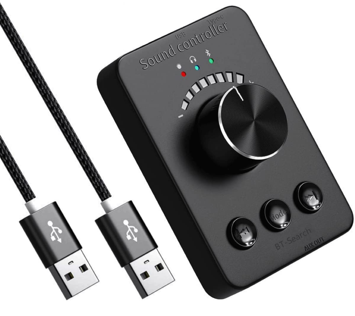 Multimedia Controller Knob, USB Volume Controller, One Key Mute PC Computer Speaker Audio ...