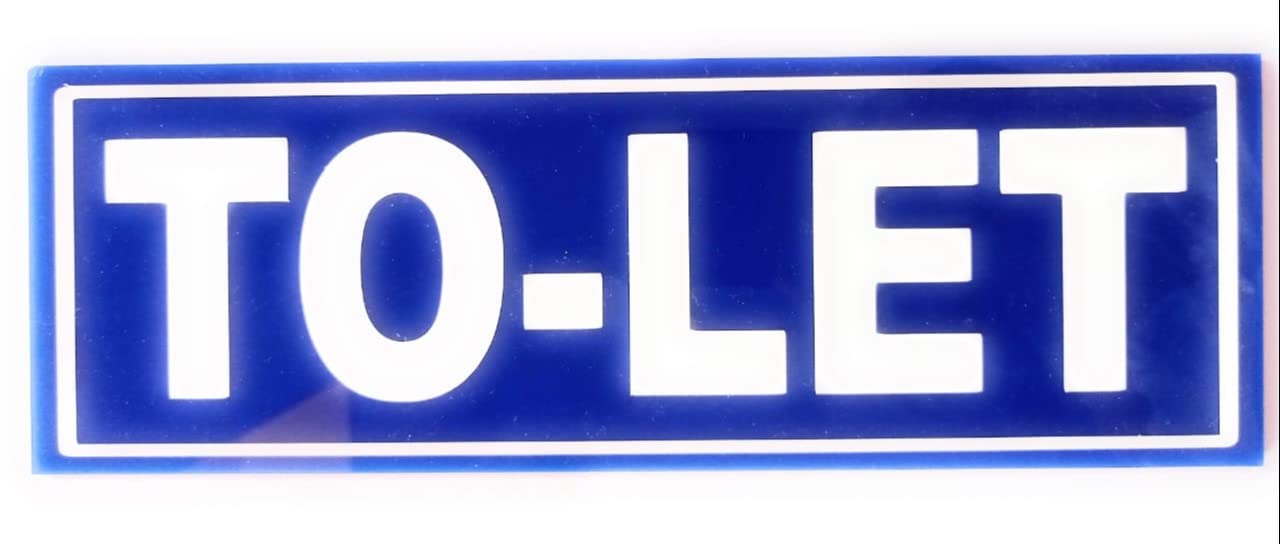 TO-LET - 12" X 4" ACRYLIC SIGN BOARD : Amazon.in: Office Products