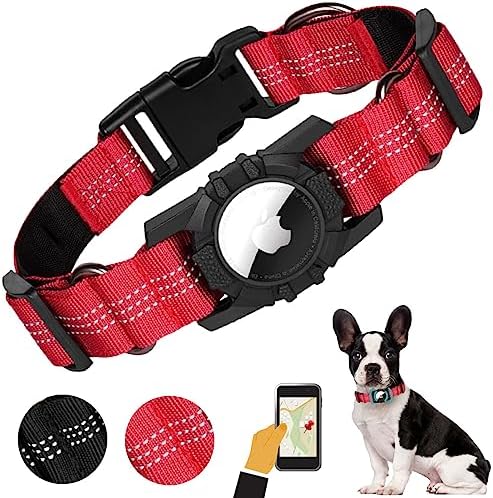 AgoumLux Collare Cane per Apple Airtags Nylon Regolabile Riflettente ...