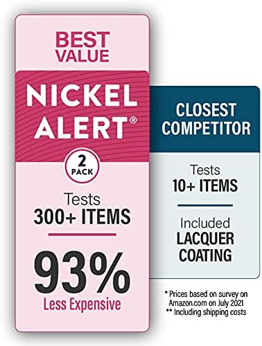 Amazon.com: Nickel Alert - No Nickel - 2 Pack of Nickel Testing ...
