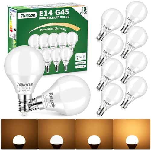E14 LED Light Bulbs Dimmable, Warm White 3000K 5W Small Edison Screw ...