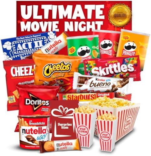 Amazon.com : Ultimate Movie Night Snack Bundle - 17 Items - Movie Night ...