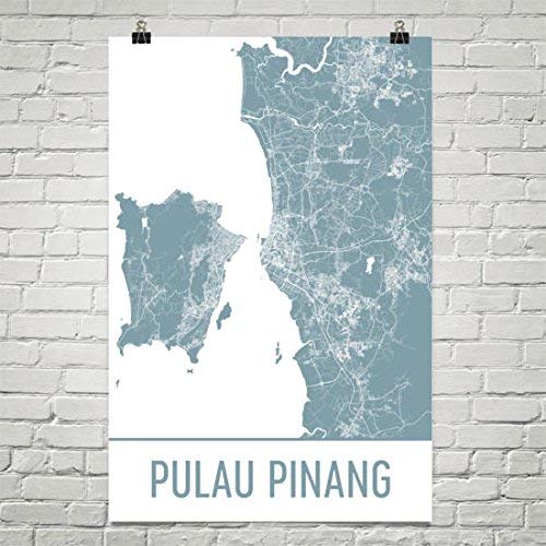 Palau Pinang Map Palau Pinang Art Palau Pinang Print Palau | Desertcart ...