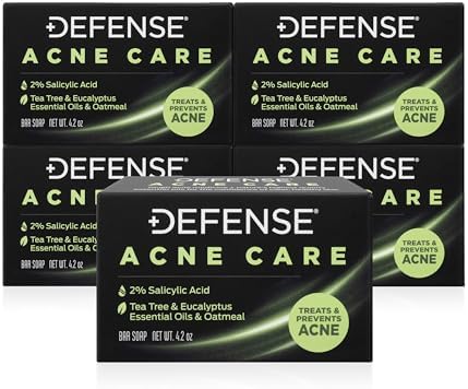 Amazon.com : Defense Acne Care Bar Soap 4.2oz | contains 2% Salicylic ...