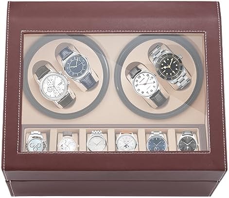 NOSTHEART Automatic Watch Winder with 4 Watches and 6 Display Storage ...
