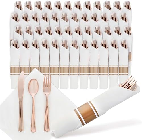 Amazon.com: Spec101 Silver Plastic Silverware Sets for Parties Set of ...