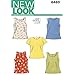 New Look Sewing Pattern 6483: Misses Tops, Size A, Silk, White, A (6-8 ...