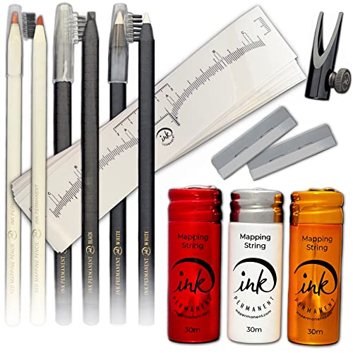 Eyebrow Mapping Kit White, Red, Gold Brow Mapping String [30m] Red ...