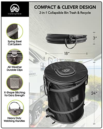 Snapklik.com : Collapsible Bin Trash & Recycle/Utility, Perfect For ...