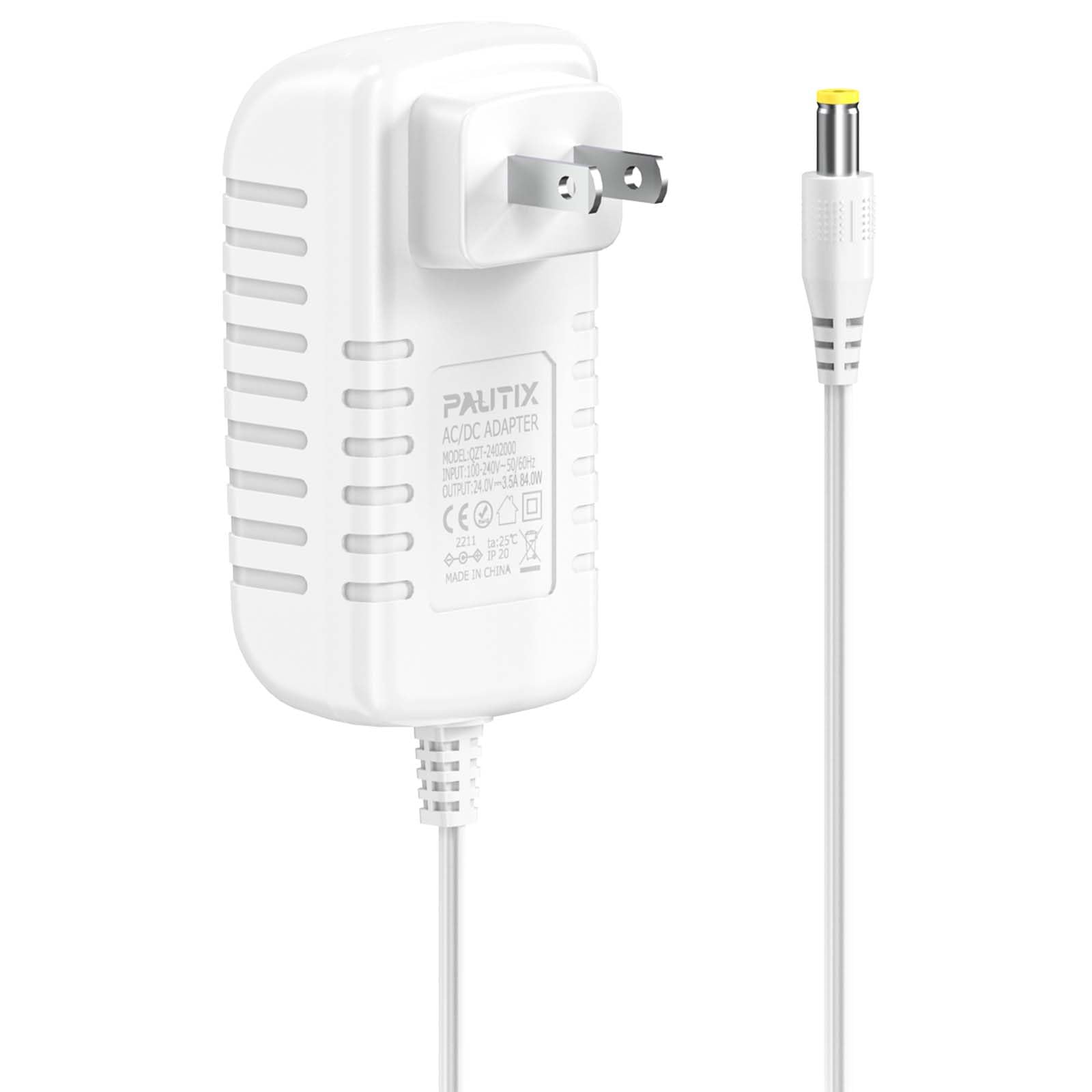 Amazon.com: PAUTIX 24V DC Power Supply Adapter 24Volt 3.5A 84W AC to DC ...