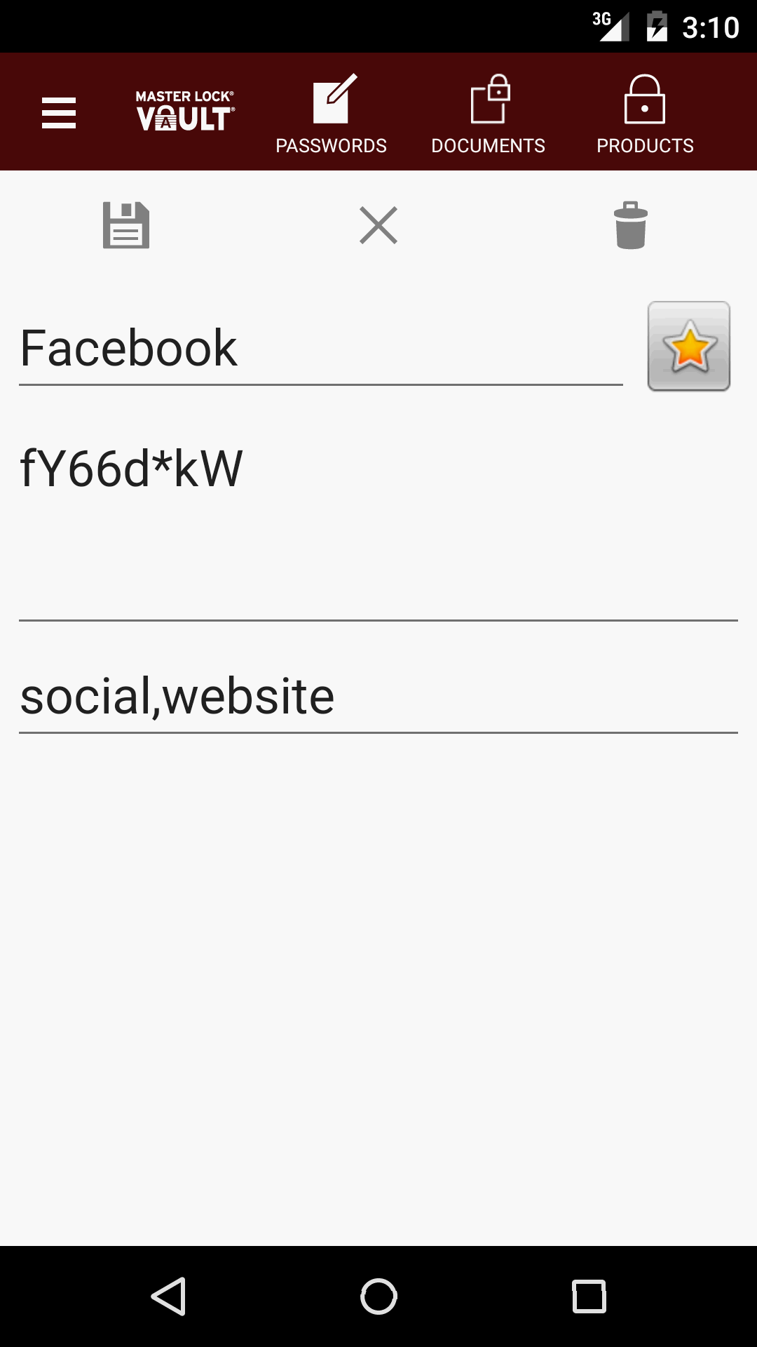 Master Lock Vault - Password Manager - App on Amazon Appstore