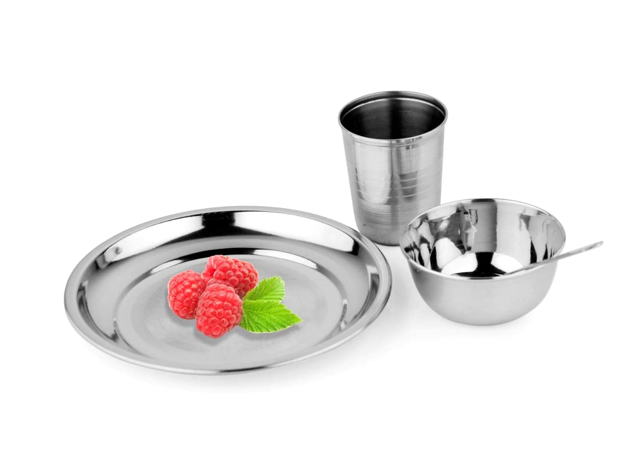 Up16 Heavy Grade Stainless Steel Thali Set Dinner Plates Thali ...