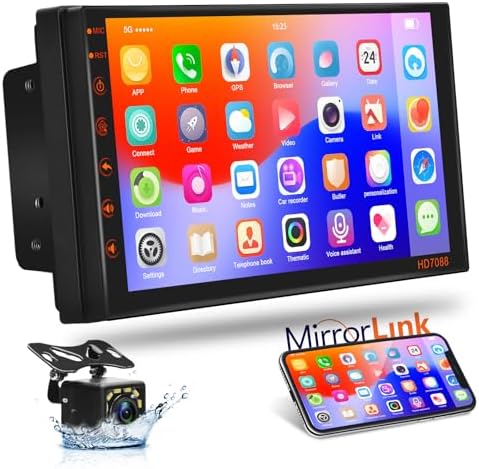 Amazon.com: Android 13 Double Din Car Stereo 7 Inch Touchscreen Rimoody ...