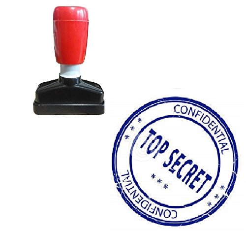 JainTraders Pre-Inked Round Rubber Stamp messasge - Top Secret : Amazon ...