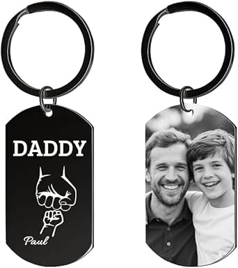 Amazon.com: HOBULL Personalized Dad Gifts FIST BUMP Fathers Day ...