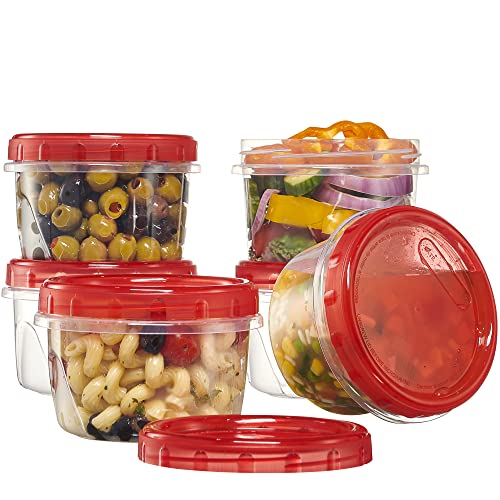 Snapklik.com : PLASTICPRO 6 Pack Twist Cap Food Storage Containers