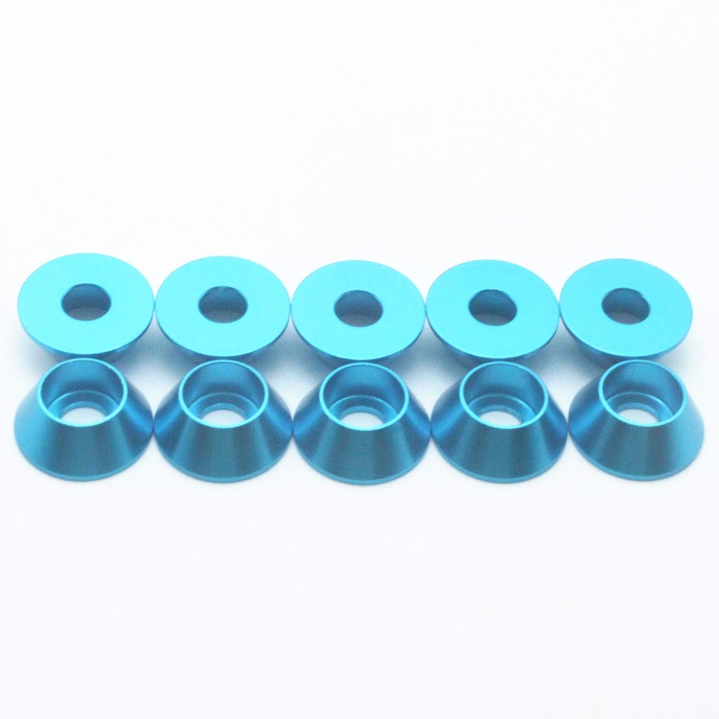 20pcs M6 Cone Washer Aluminum Alloy Cone Cup Head Screw Gasket Conical ...