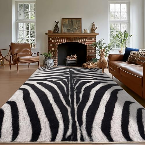 Amazon.com: plumlik Zebra Rug Area Rugs for Living Room, 8x10 Large ...
