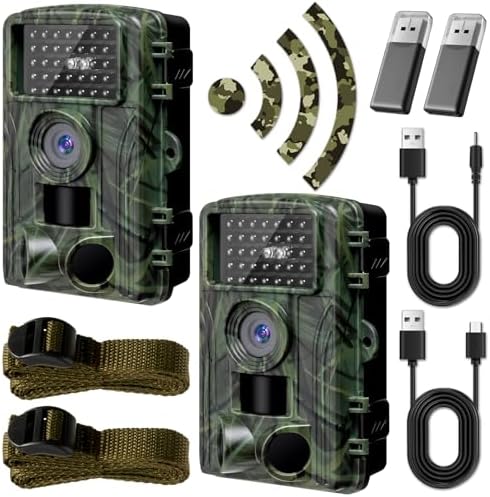 Amazon.com: Copkim 4k 60MP, Compatible with Wi-Fi 2 Pack Trail Camera ...