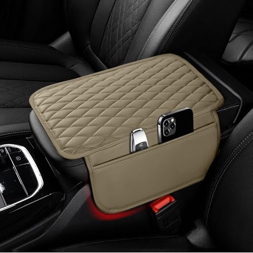 Amazon.com: Upgraded Car Center Console Cover,Microfiber Leather Car ...