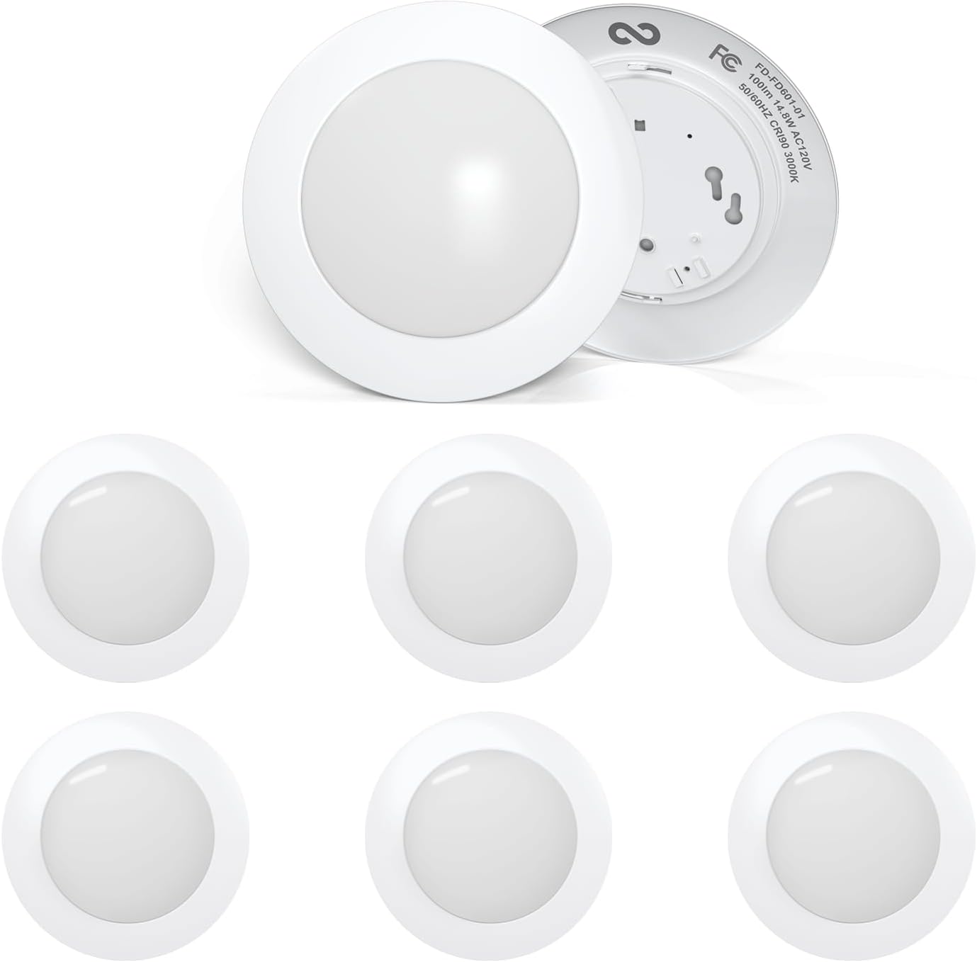 GonGoo (6 Pack) 5/6 Inch Surface Mount Led Ceiling Light, Dimmable Low ...