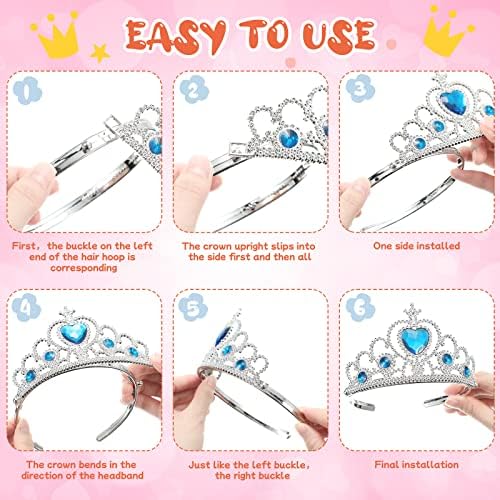 Amazon.com: Zhanmai 24 Pcs Tiara Crown Set Princess Crown for Girls ...
