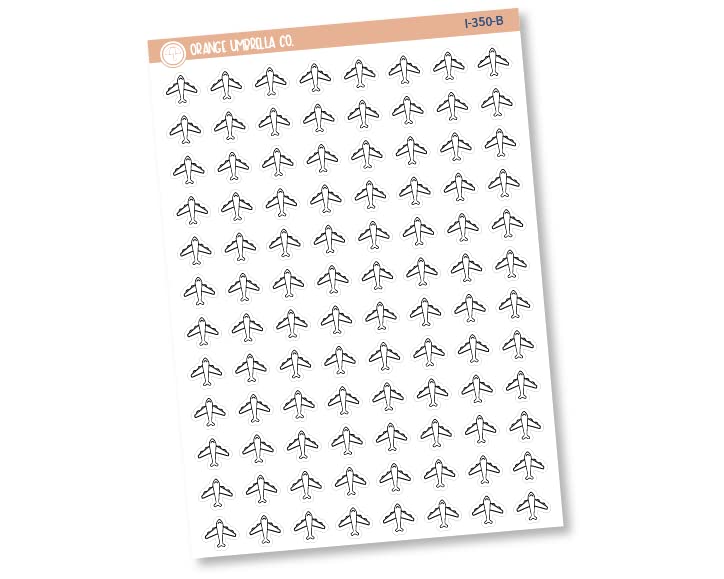 Amazon.com: Airplane Doodle Icon Planner Stickers and Labels | I-350-B ...
