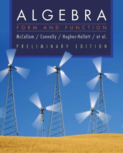 Algebra: Form and Function: Lonzano, Guadalupe I., Connally, Eric ...
