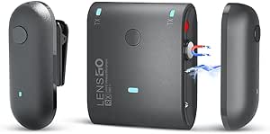 LENSGO 2.4GHz dual Clip on Wireless Lavalier Microphone for Canon Nikon ...