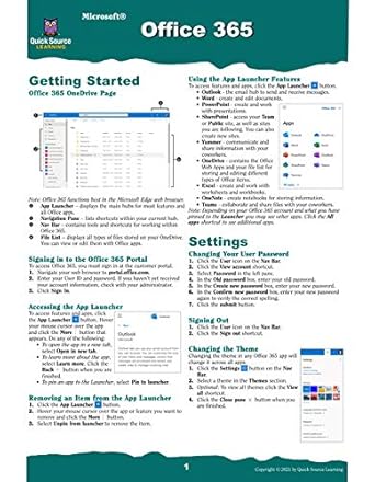 Office 365 Quick Source Reference Guide: Quick Source: 9781935518334: Amazon.com: Books