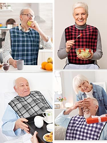 Amazon.com : 10 Pcs Adult Bib for Eating Washable Waterproof Clothing ...