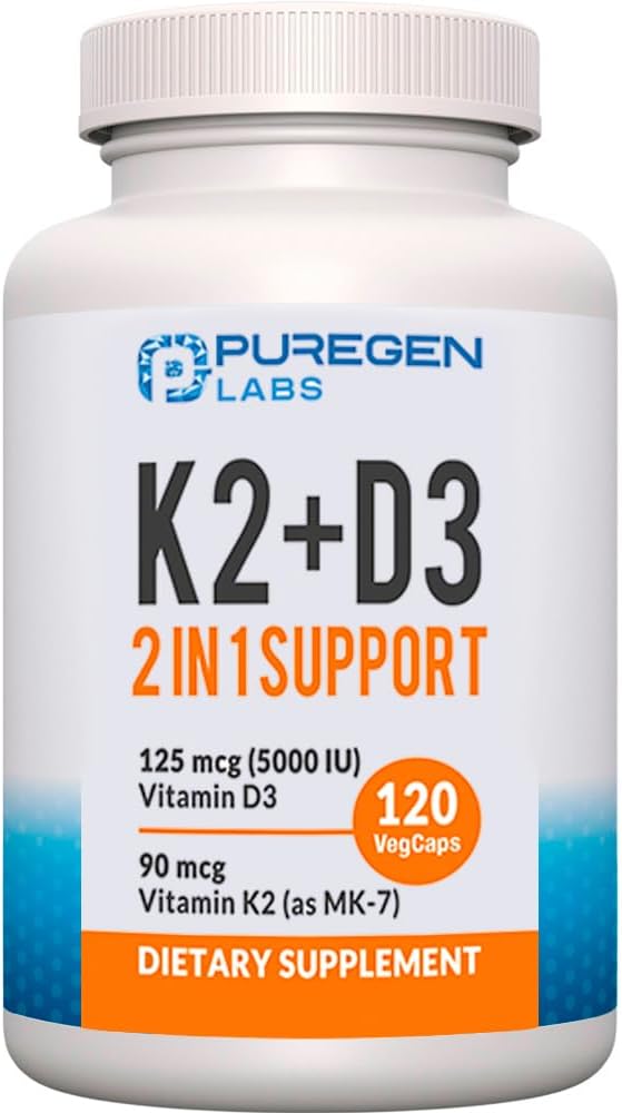 Amazon.com: 2 in 1 High Potency Formula 90mcg Vitamin K2 (MK7) and 5000 ...