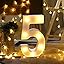Guijiyi LED Zahlen Lampe Nummer Beleuchtete Ziffern 0 1 2 3 4 5 6 7 8 9 ...
