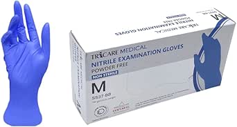 Amazon.com: Low Derma Blue Nitrile Exam Gloves, Powder Free, Latex Free ...