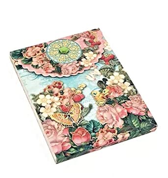 Punch Studio Gold Foil Gem Embellished Mini Pocket Notepad ~ Raspberry ...